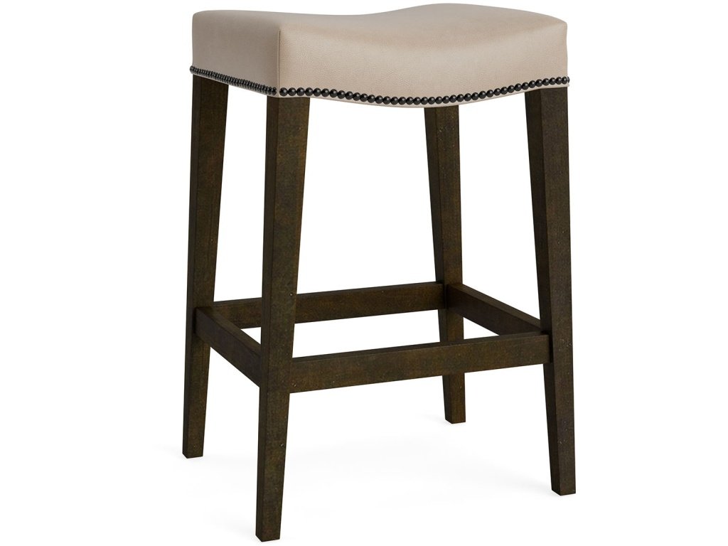 Bassett Vail Leather Saddle Counter Stool Furniture Dining Room Stools