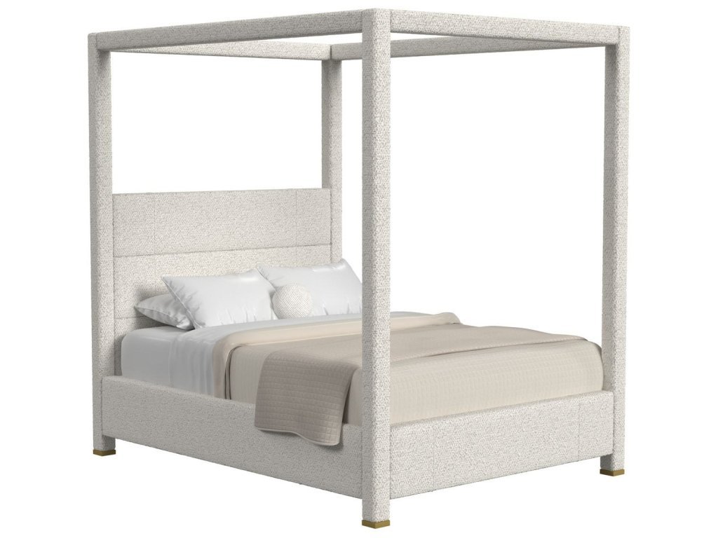 Uttermost Hibernate Canopy Bed, Queen-Cuddly Cream, 3 Cartons Furniture ...